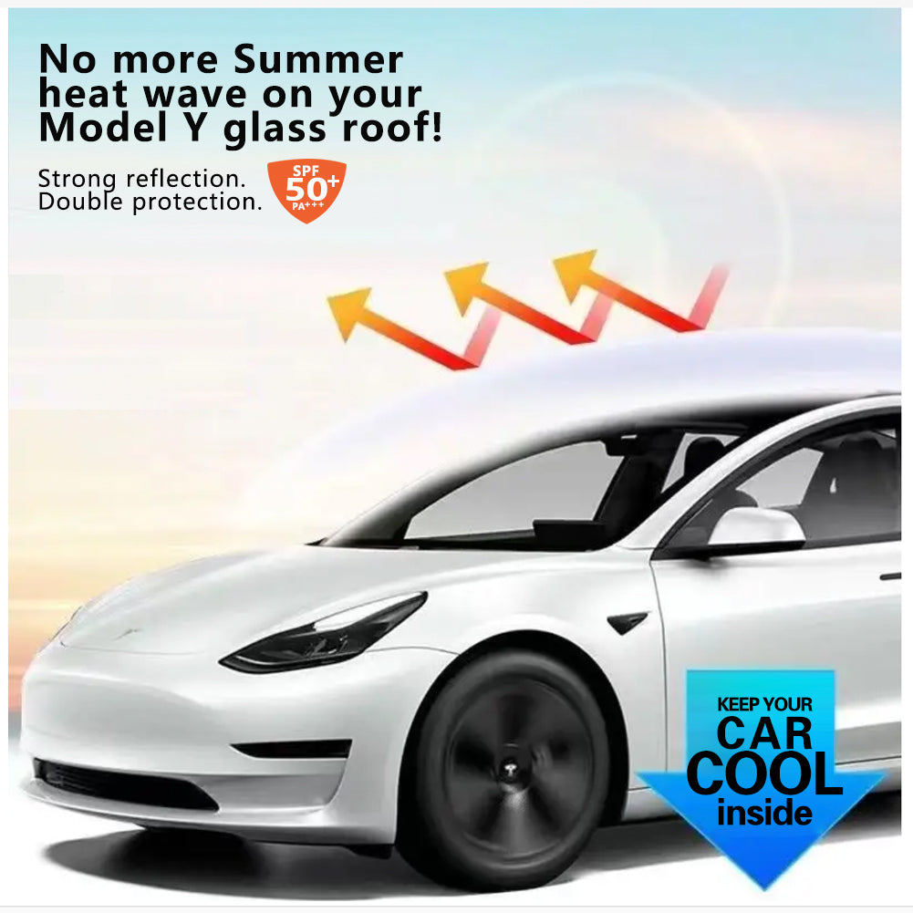 Tesla Model Y Roof Sunshade: Naturally Chilled & Lightweight – TESBEAUTY